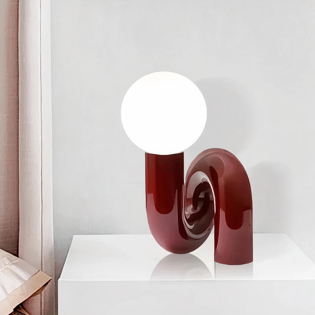 Lampe de chevet au design moderne en tube avec boule lumineuse • Ma ...